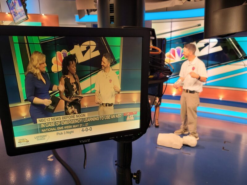 RAA Demonstrates How to Perform CPR, Use an AED at NBC12 - Richmond ...